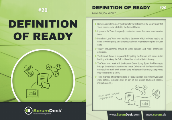 20 - definition of ready | ScrumDesk, Meaningful Agile