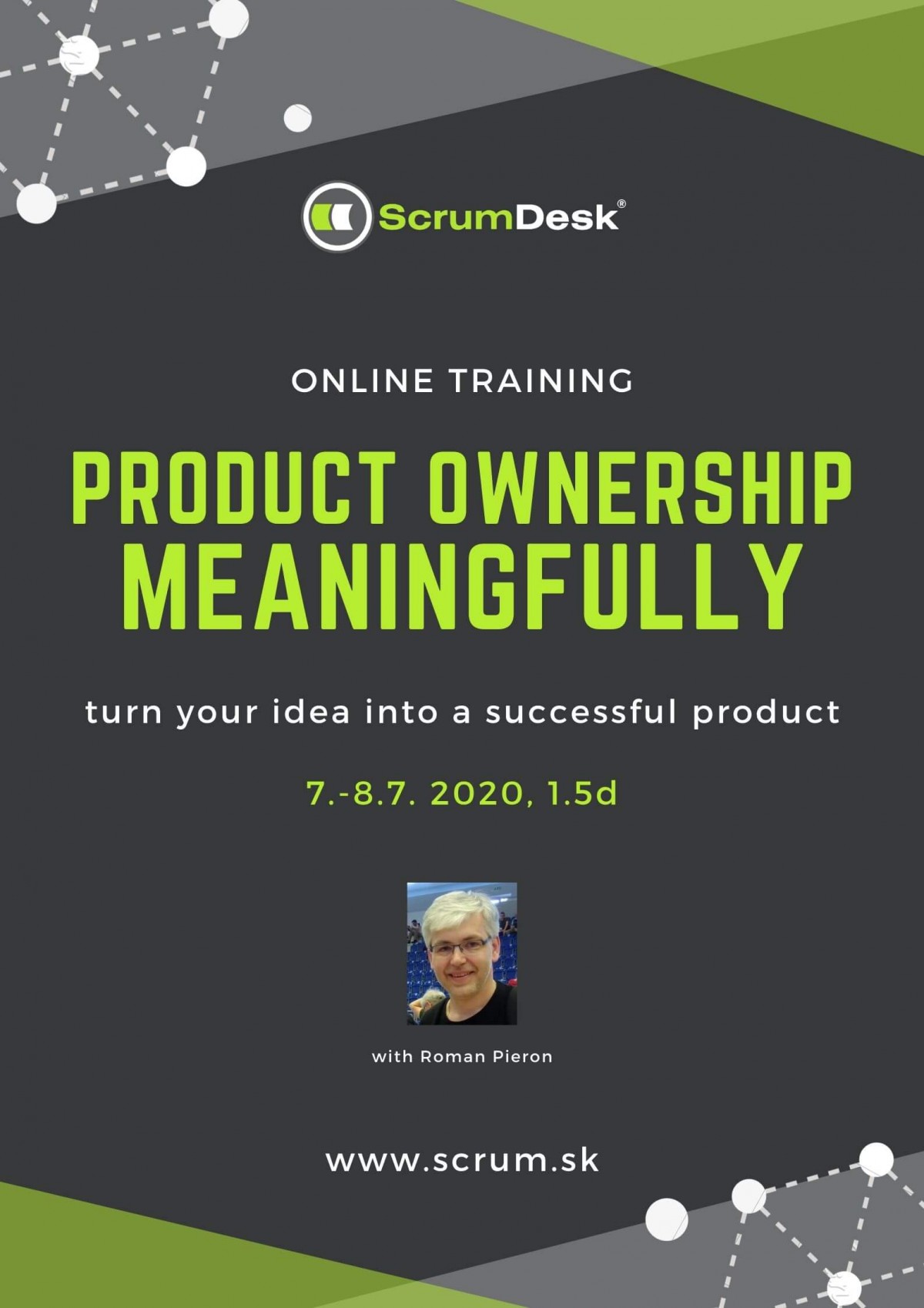 Online traning Product Ownership | ScrumDesk, Meaningful Agile