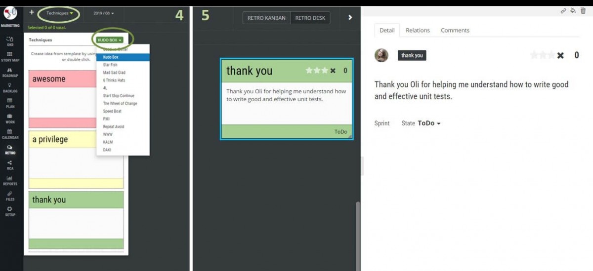 Kudo cards: The Tool for Motivation and Retrospective | ScrumDesk