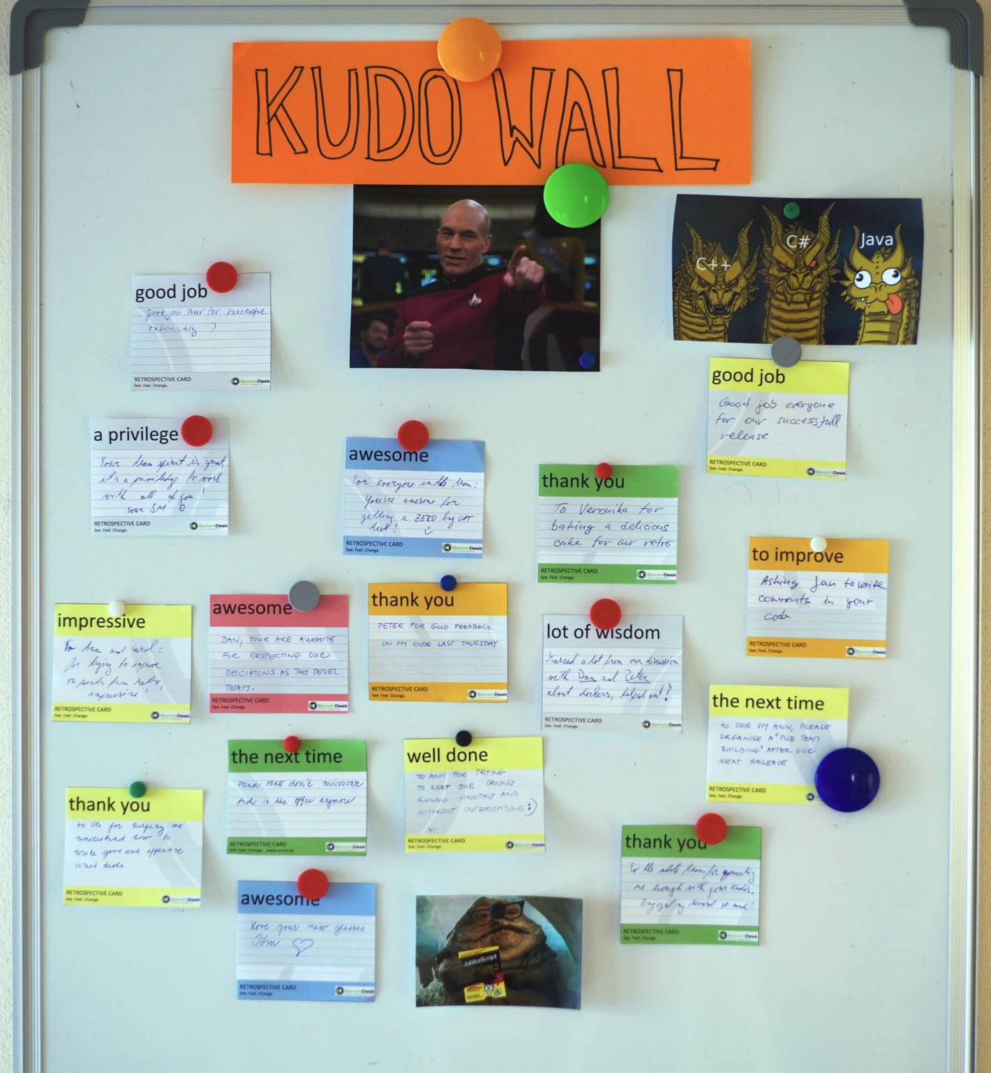 KUDO wall | ScrumDesk, Meaningful Agile