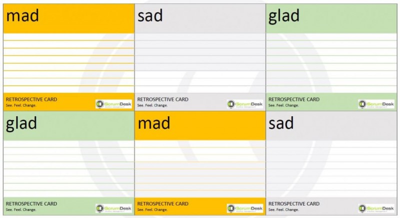 Retrospective Technique: Mad Sad Glad | ScrumDesk, Meaningful Agile