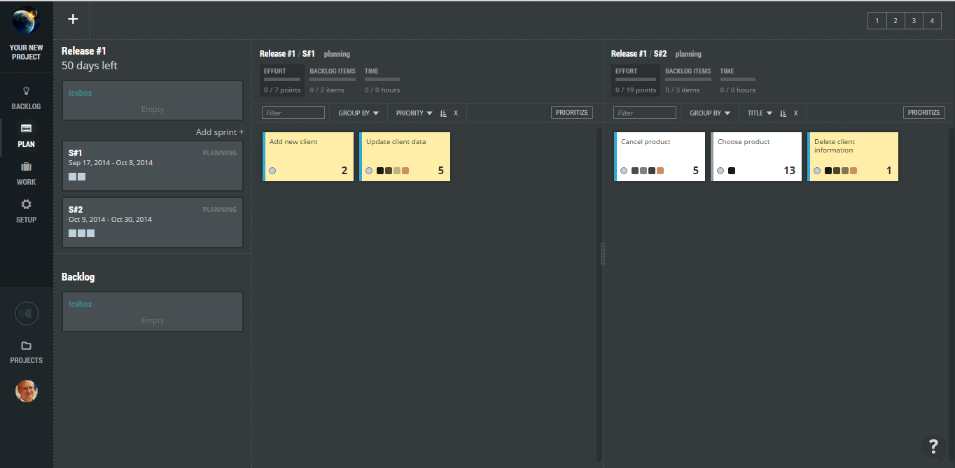 Release planning with ScrumDesk | Scrum online project management tool