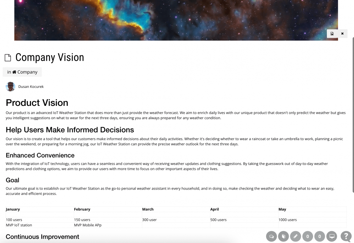 Project Documentation with Spaces | ScrumDesk